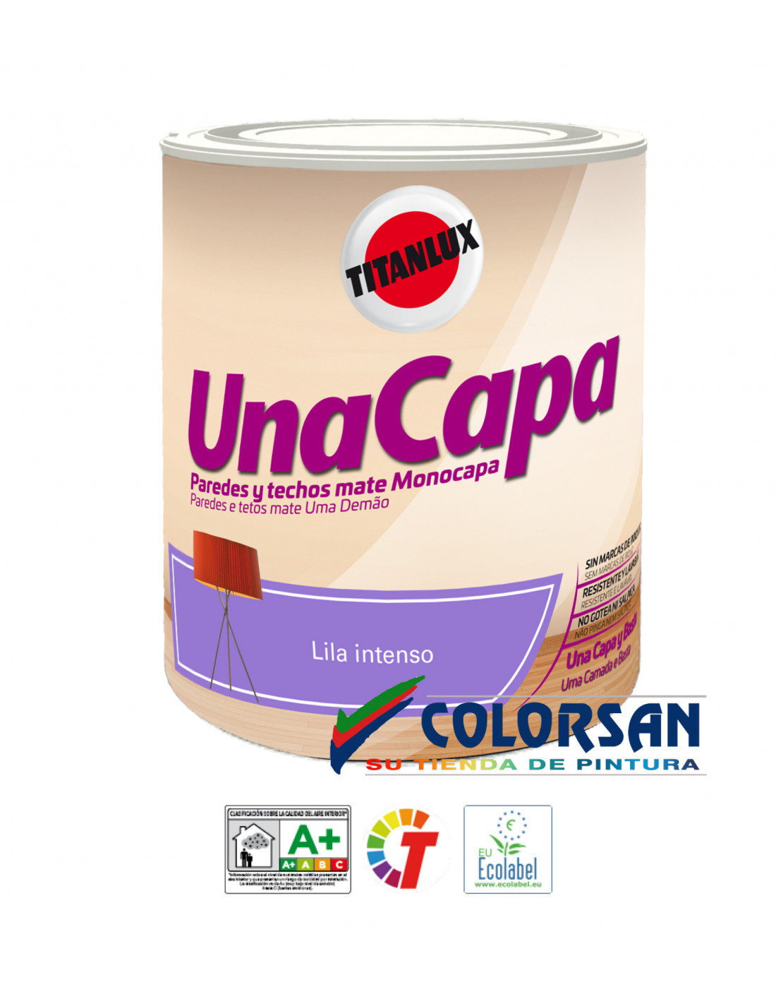 Pintura plástica TITAN UNA CAPA para interiores - Pinturas Colorsan ...